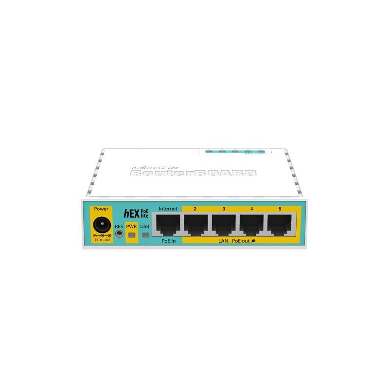 MikroTik hEX PoE lite | 5-Port Ethernet Router with PoE Output